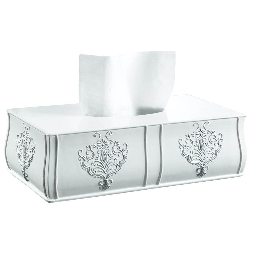 Vintage White Rectangle Tissue Box – Creative Scents